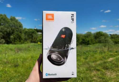 Колонка JBL Flip 5 чёрная, новая. Оригинал