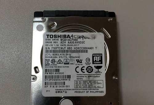 Диск Toshiba 500 Гб MQ01ACF050 500 Гб 7200 2,5 ноу