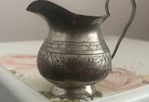 Антикварный молочник серебро 84 пробы 19 век