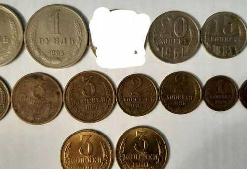 1 рубль. Монеты СССР 1961-1991гг