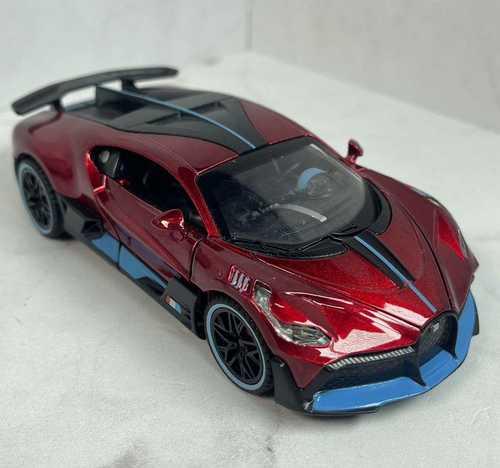 Модель машины Bugatti divo 1:32 Красно-синяя