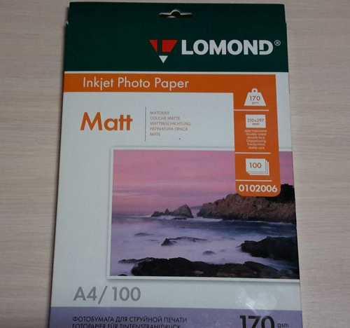 Lomond A4 Photo Paper 0102006 170 г/м² 100л двуст