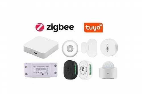 Tuya Zigbee шлюз датчики и реле