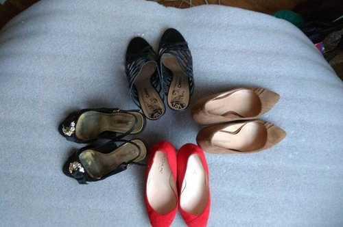 Туфли и босоножки на шпильке разные 38-39 на лето