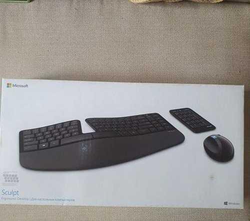 Клавиатура + мышь Microsoft Sculpt