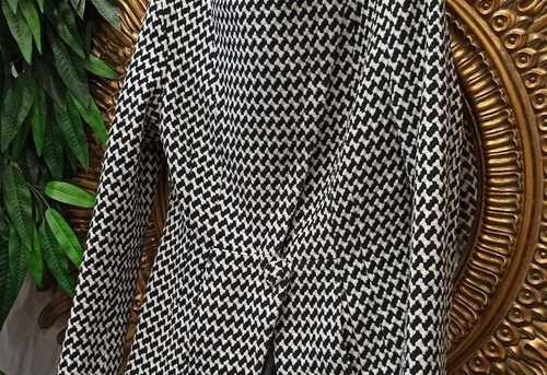 Теплый пиджак 46р шерсть/хлопок maxmara
