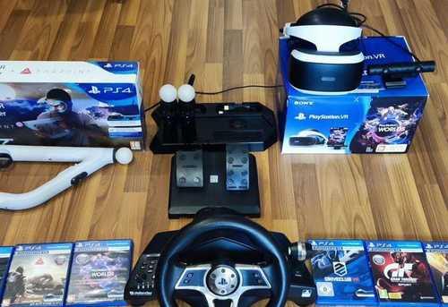 Sony PS VR 4-5/2-muv/автомат/руль с педалями/игры