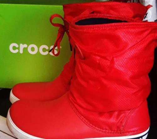 Зимние дутики женские Crocs,39р