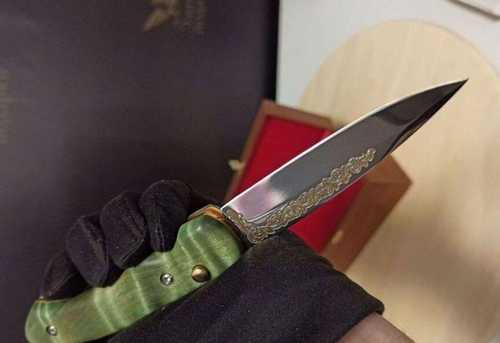 Сувенирный складной нож зелёный