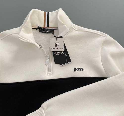 Свитшот мужской Hugo boss с начесом черный