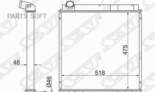 Радиатор охлаждения Митсубиси Кантер 02-06