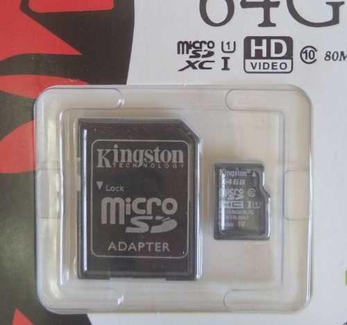 Карта памяти microsd 64 гб