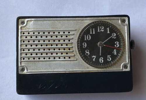 Часы настольные СССР миниатюра с будильником
