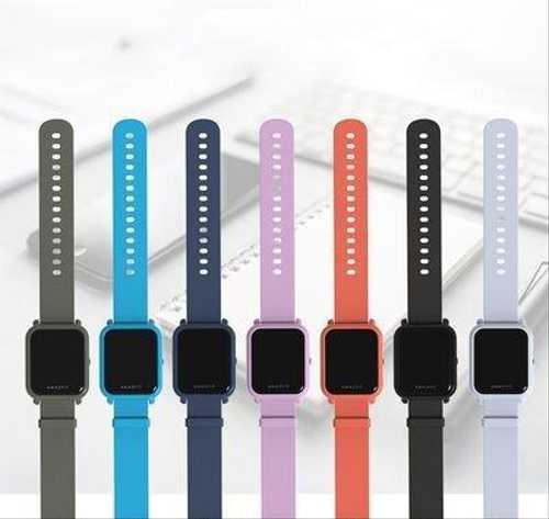 Защитный чехол бампер на Amazfit Bip (голубой)