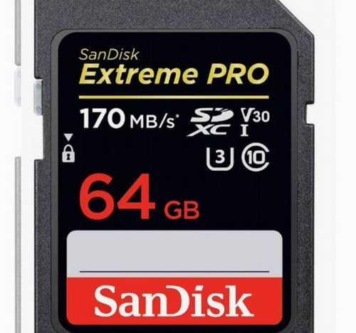 SD 64Gb U3 V30 SanDisk Extreme Pro 170MBs