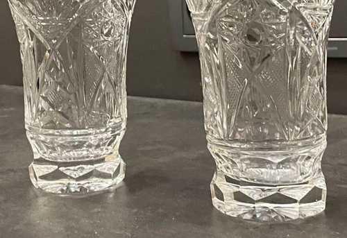 Хрустальные стаканы 2 шт