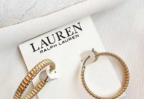 Новые серьги Ralph Lauren рельефные кольца