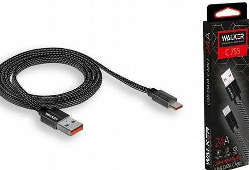 Кабель Lightning - USB, Walker C755, 2.4А, 1м, те