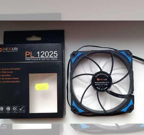 Вентилятор с синей подсветкой ID-Cooling PL 12025