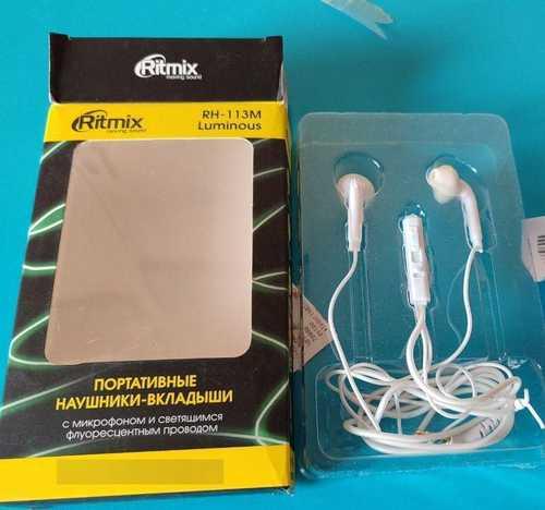 Наушники-вкладыши Ritmix RH-113M Luminous