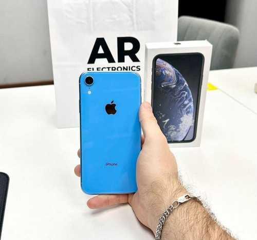 iPhone XR 64Gb Blue (80%,гарантия,simesim)