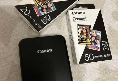 Фотопринтер Canon Zoemini + фотобумага