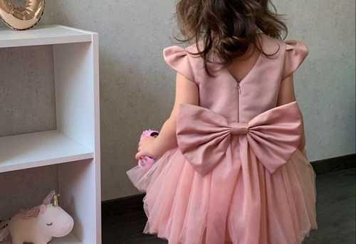 Нарядное Платье для девочки 92 розовое