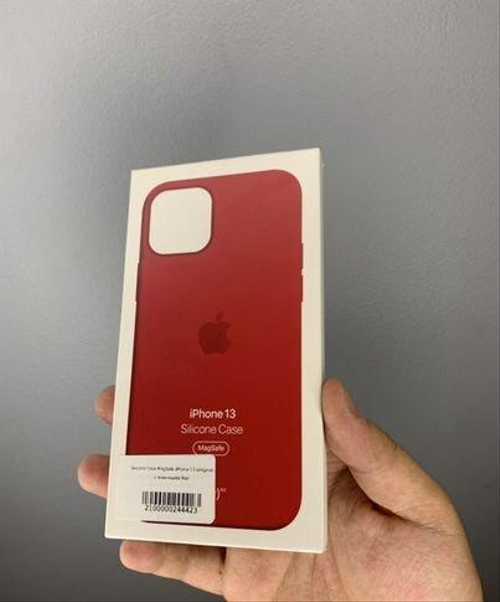 Silicone case iPhone 13 MagSafe red