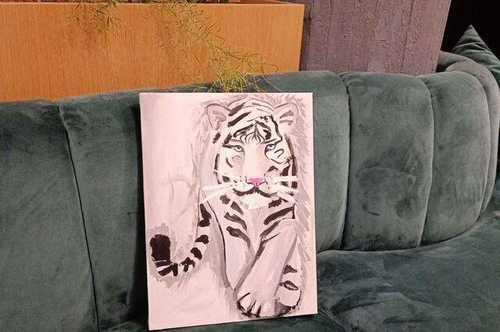 Картина "снежный тигр"