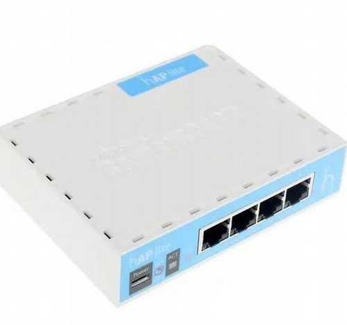 Wi-Fi роутер mikrotik hAP lite, N300, белый