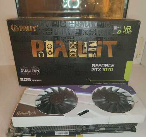 Видеокарта gtx 1070 8gb palit GameRock