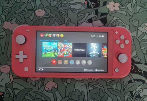 Nintendo switch lite с играми + защитная плёнка