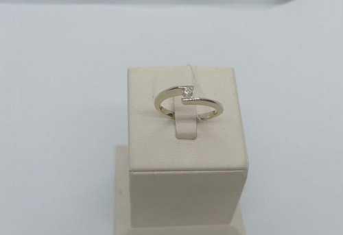 Золотое кольцо с бриллиантом 585 (врш)