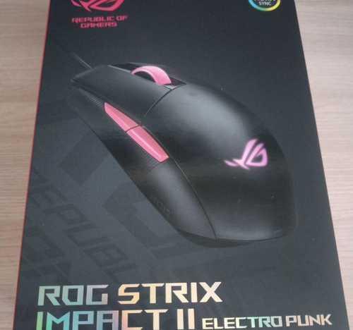 Игровая мышь Asus ROG Strix Impact II Electro Punk