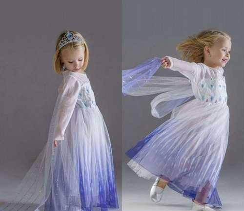 Платье принцессы Эльзы + аксессуары, на 100-150см