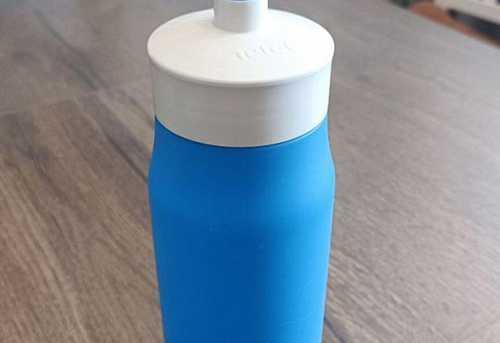 Спортивная бутылка для воды синяя 0.6 л