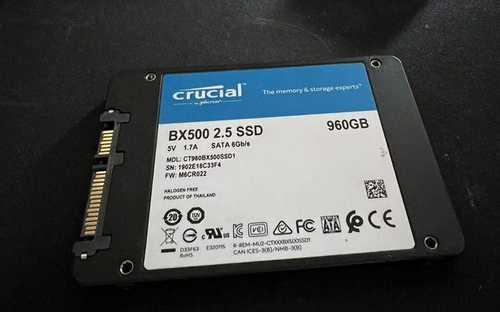 Crucial ssd 960GB BX500 2.5’’