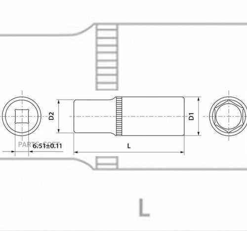 Головка торцевая глубокая 1/4"DR, 10 мм thorvik / FS11410