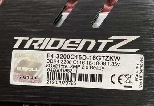 Оперативная память G.skill TridentZ ddr4 16gb 3200