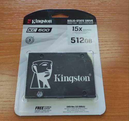 Ssd kingston kc600 512gb. Новый