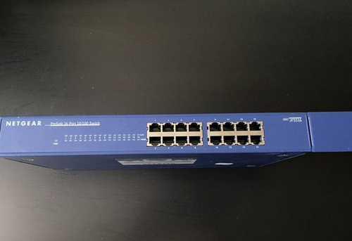 16 портовый коммутатор Ethernet netgear JFS516