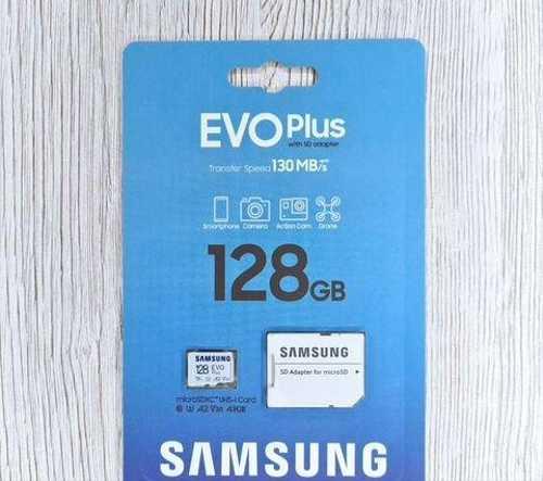 Карта памяти micro sd 128gb Samsung Evo+. Новая