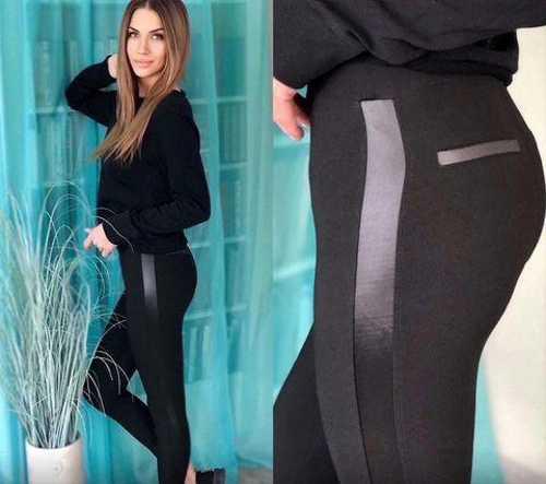 Лосины новые вставки кожа