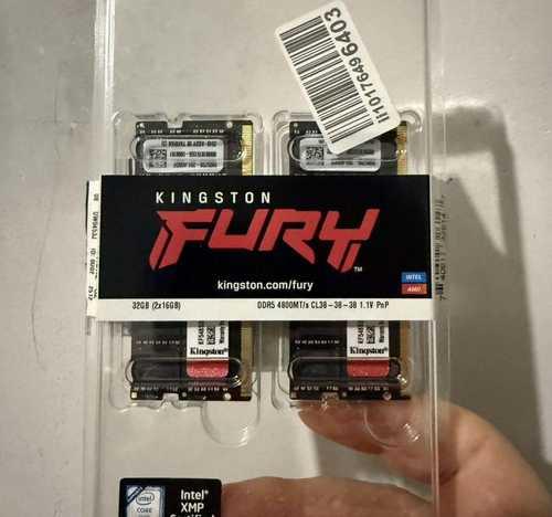 Оперативная память Fury DDR5 Sodimm 32gb