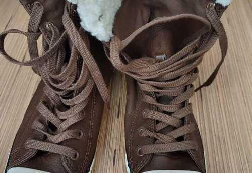 Жен д/ сез высок кожан кеды Converse,36,5-37 р