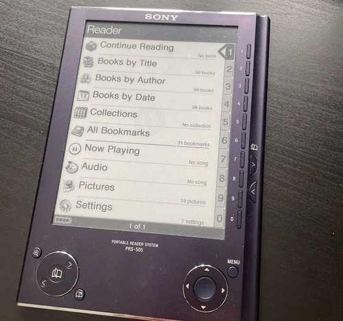 Электронная книга sony prs 505