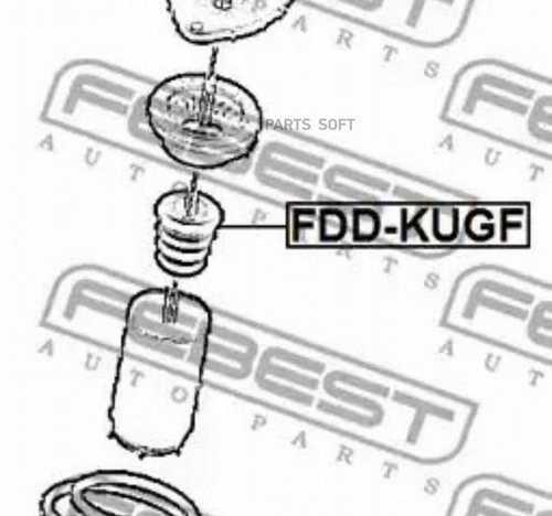 Febest fddkugf Отбойник переднего амортизатора