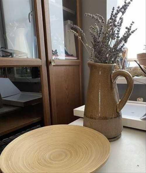 Тарелка интерьерная IKEA бамбуковая