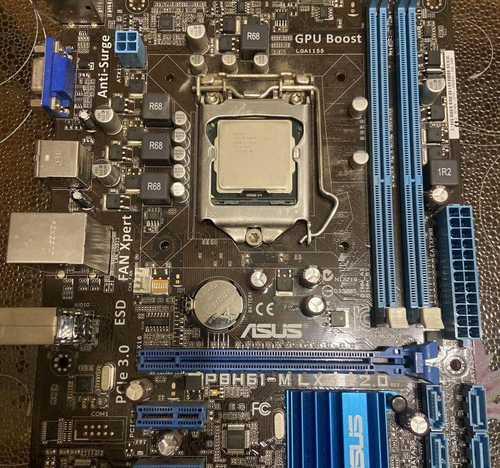 Материнская плата с процессором I7-2600 LGA 1155