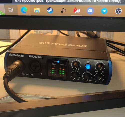 Внешняя звуковая карта Presonus Studio 24c
